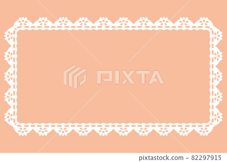 Lace ribbon frame. Vector material. - Stock Illustration [82297915] - PIXTA