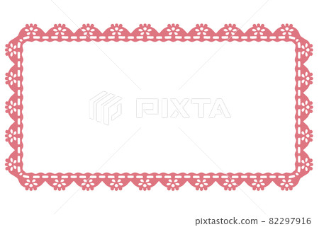 Lace ribbon frame. Vector material. - Stock Illustration [82297916] - PIXTA