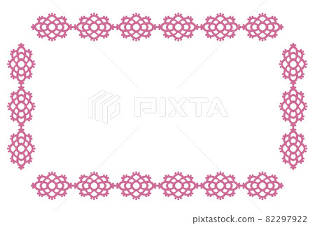 Lace ribbon frame. Vector material. - Stock Illustration [82297922] - PIXTA