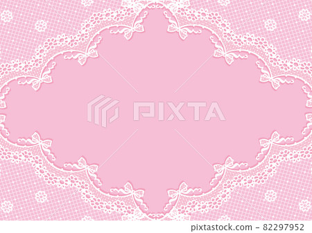 Frame design material using antique lace ribbon - Stock Illustration ...