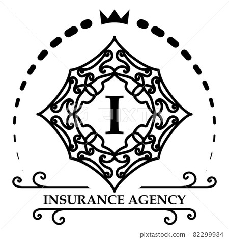 Logotype design template - emblem for insurance...-插圖素材 [82299984 ...