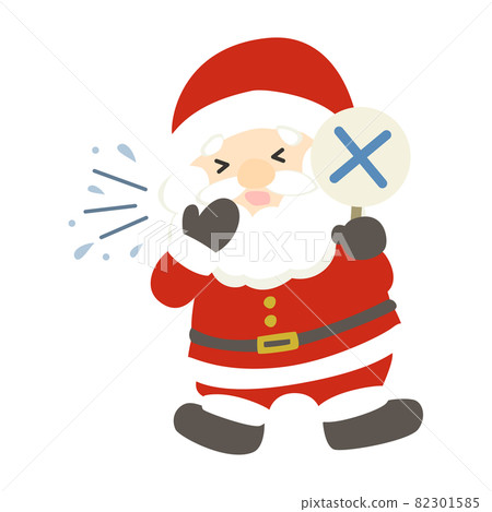 Illustration of Santa Claus sneezing with a... - Stock Illustration ...