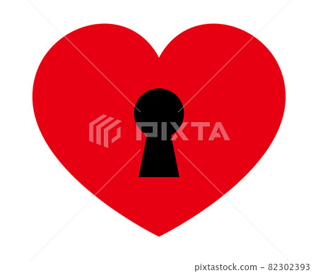 Heart-shaped keyhole - Stock Illustration [82302393] - PIXTA