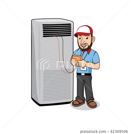 HVAC service cartoon character design... - Stock Illustration [82309506 ...