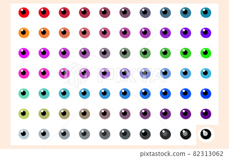 Many numerous eyes and eyeballs. - Stock Illustration [82313062] - PIXTA