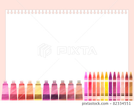Autumn color crayon and paint illustration... - Stock Illustration ...