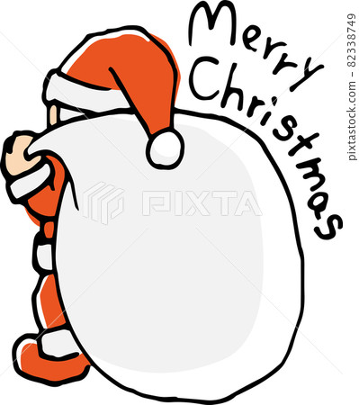 Image illustration of the back of Santa Claus... - Stock Illustration ...