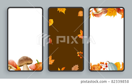 Autumn mobile screen background. Abstract... - Stock Illustration ...