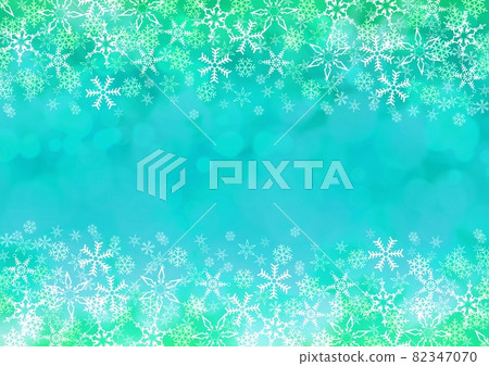 Turquoise background with snowflake frame no.02 - Stock Illustration ...