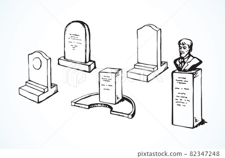 Tomb. Vector drawing - Stock Illustration [82347248] - PIXTA