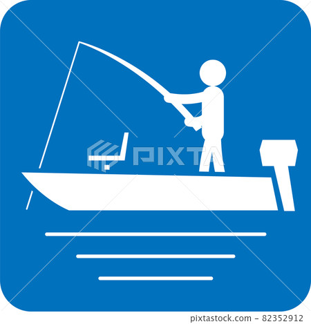 Bass fishing pictogram - Stock Illustration [82352912] - PIXTA