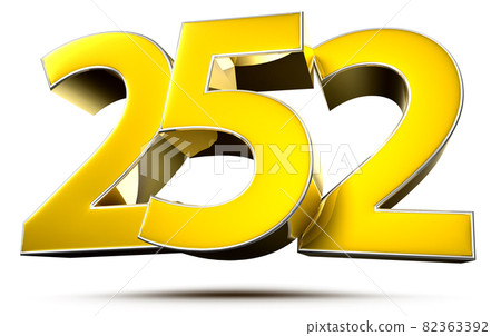 number 252 gold. - Stock Illustration [82363392] - PIXTA