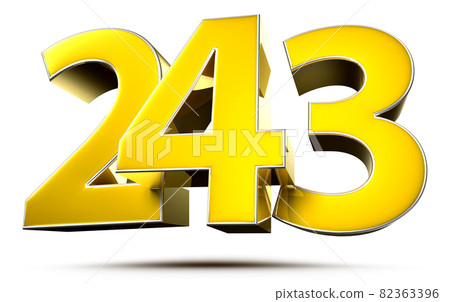 number 243 gold. - Stock Illustration [82363396] - PIXTA