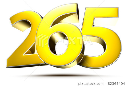 number 265 gold.-插圖素材 [82363404] - PIXTA圖庫