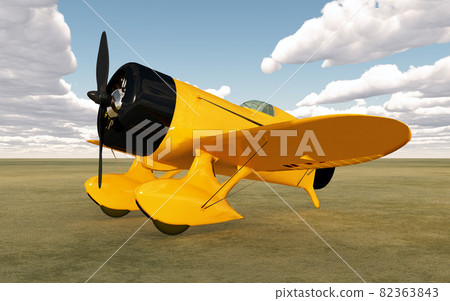 American racing plane from the 1930s - Stock Illustration [82363843 ...