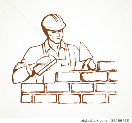 Mason. Vector drawing - Stock Illustration [82366718] - PIXTA