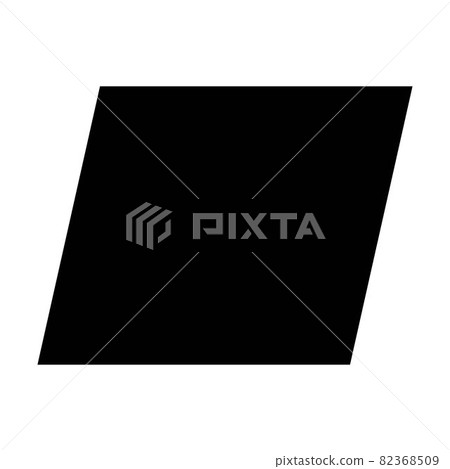 Parallelogram shape symbol vector icon for... - Stock Illustration ...