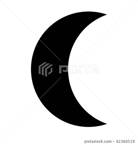 Crescent shape symbol vector icon for creative...-插圖素材 [82368519] - PIXTA圖庫