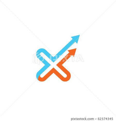 x arrow letter icon vector illustration design... - Stock Illustration ...