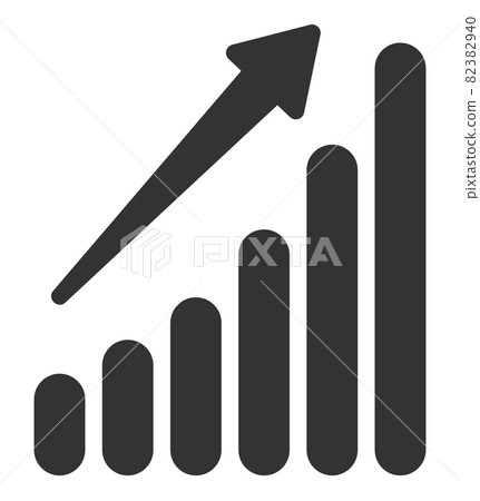 Bar chart showing increasing trend data - Stock Illustration [82382940 ...