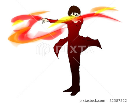 Wizards, magicians, conductors (flames) - Stock Illustration [82387222 ...