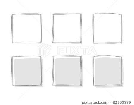 Hand drawn squares, squares, text spaces,... - Stock Illustration ...