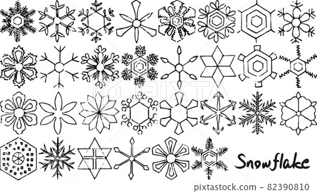 Snow crystal set - Stock Illustration [82390810] - PIXTA
