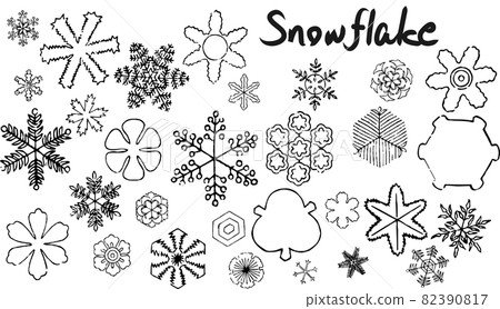 Snow crystal set - Stock Illustration [82390817] - PIXTA