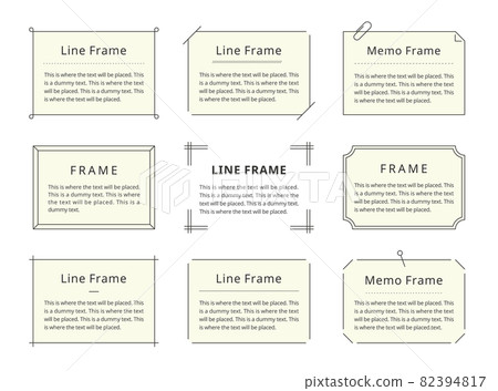 Illustration set of simple frames. Text... - Stock Illustration ...