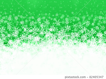 Snowfall image and green background illustration - Stock Illustration ...