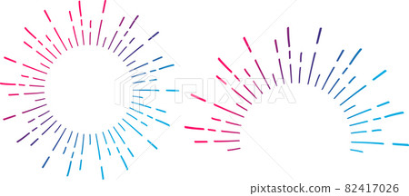 Hand-painted gradation line concentrated line - Stock Illustration ...