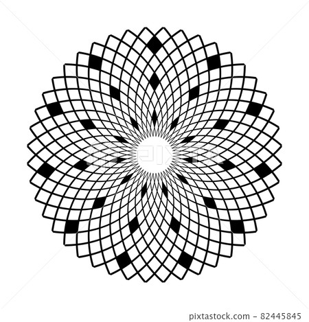 Abstract geometric lattice circle pattern. - Stock Illustration ...