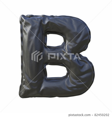 Black leather font Letter B 3D - Stock Illustration [82450202] - PIXTA