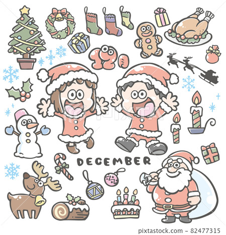 [December illustration] Christmas, Santa Claus,... - Stock Illustration ...