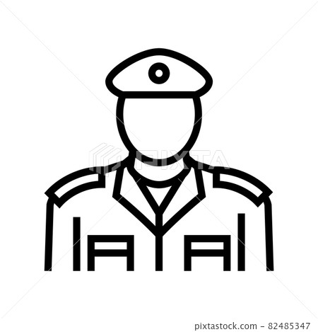 soldier army man line icon vector illustration - Stock Illustration ...