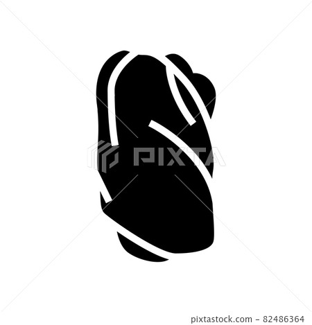 thigh boneless chicken glyph icon vector... - Stock Illustration ...