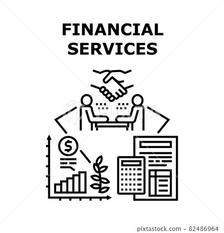 Financial Services Concept Color Illustration - Stock Illustration ...