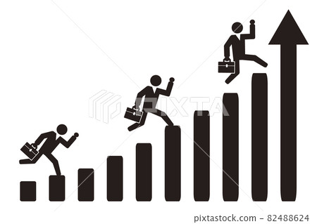 Sales UP image. Illustration of business scene.... - Stock Illustration ...