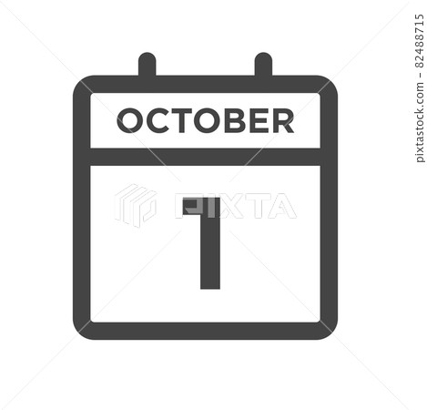 October 1 Calendar Day or Calender Date for...-插圖素材 [82488715] - PIXTA圖庫