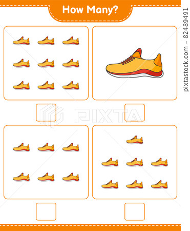 Counting game, how many Running Shoes.... - Stock Illustration ...