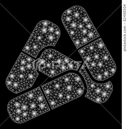 Flare Mesh Network Pills with Flare Spots - Stock Illustration ...