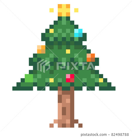Christmas tree pixel art - Stock Illustration [82498788] - PIXTA