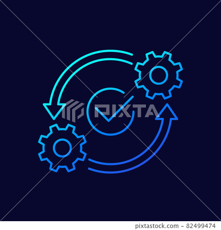 optimization, optimize line vector icon - Stock Illustration [82499474 ...