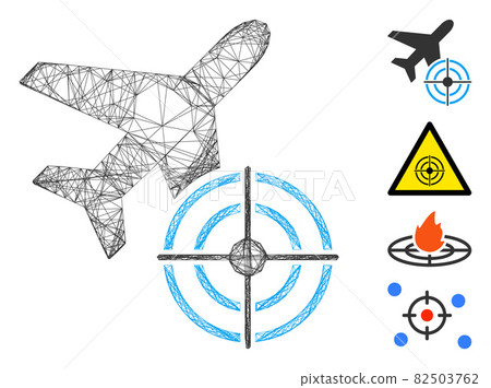 Network Aviation Target Vector Mesh - Stock Illustration [82503762] - PIXTA
