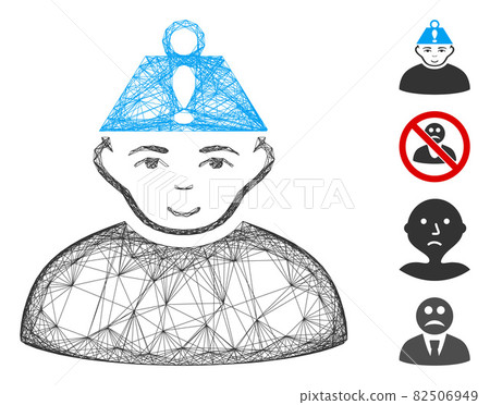 Hatched Head Stress Vector Mesh - Stock Illustration [82506949] - PIXTA