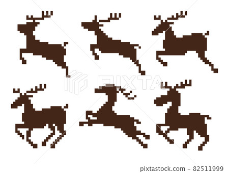 Reindeer pixel art - Stock Illustration [82511999] - PIXTA