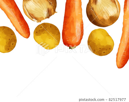 Hand-painted watercolor root vegetable... - Stock Illustration [82517977] - PIXTA