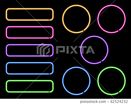 Neon tube style frame - Stock Illustration [82524232] - PIXTA