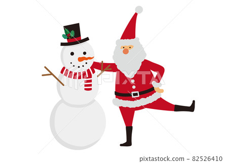 Illustration of Santa Claus crossing his... - Stock Illustration ...