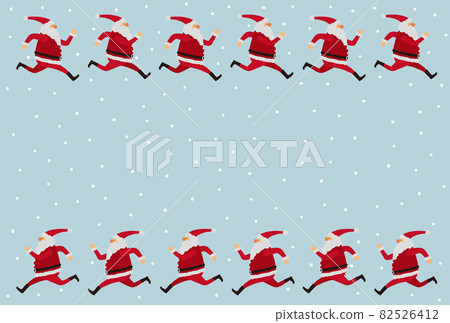 Simple illustration of Santa Claus running in... - Stock Illustration ...